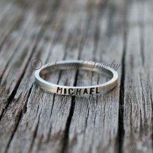 Personalized Sterling Silver Stackable Rings Layering Rings - Etsy