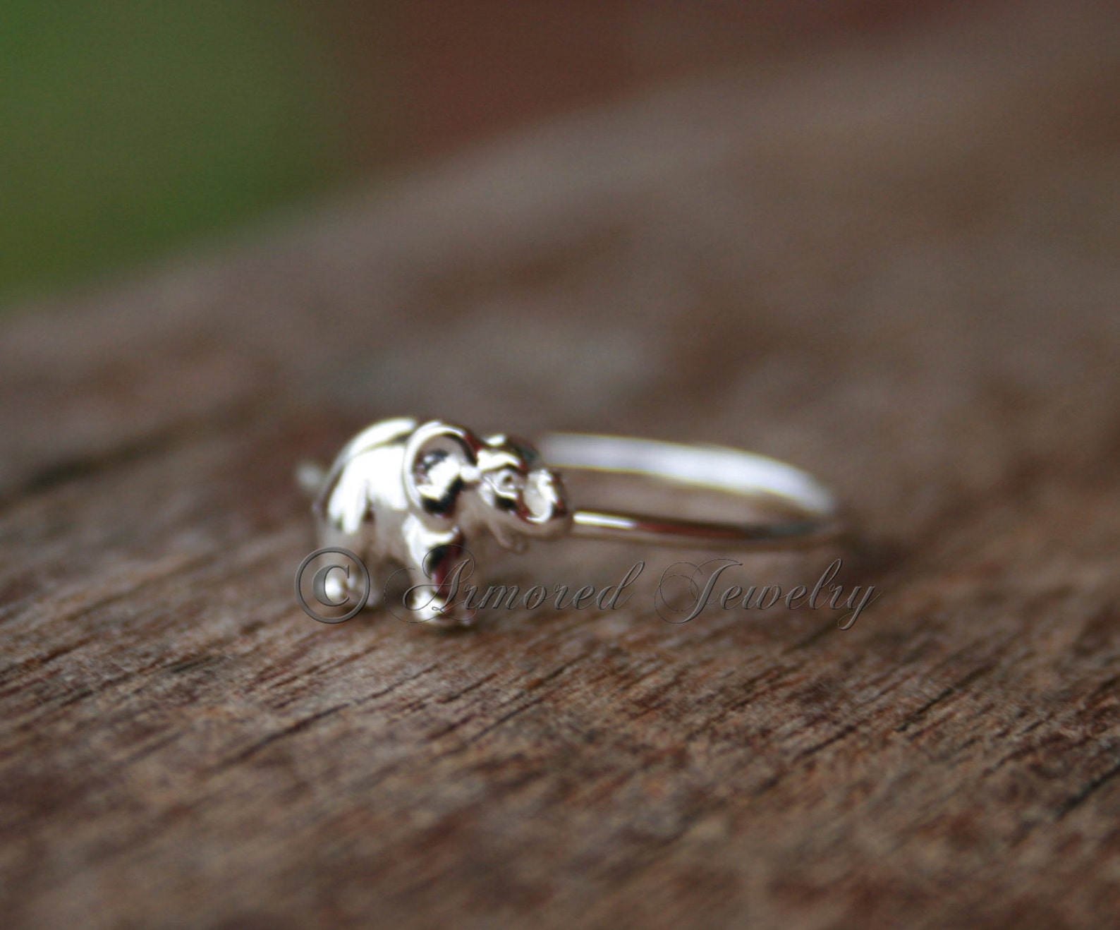 Elephant Ring Sterling Silver Baby Elephant Stackable | Etsy