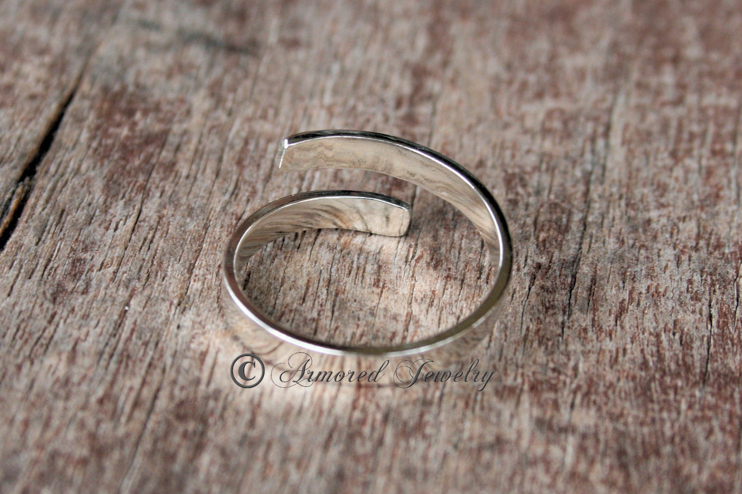 Personalized Wrap Ring Sterling Silver Custom Ring Military - Etsy