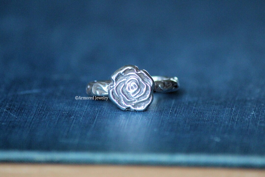 Sterling Silver Rose Ring, Flower Ring, Flower Jewelry, Rose Jewelry ...