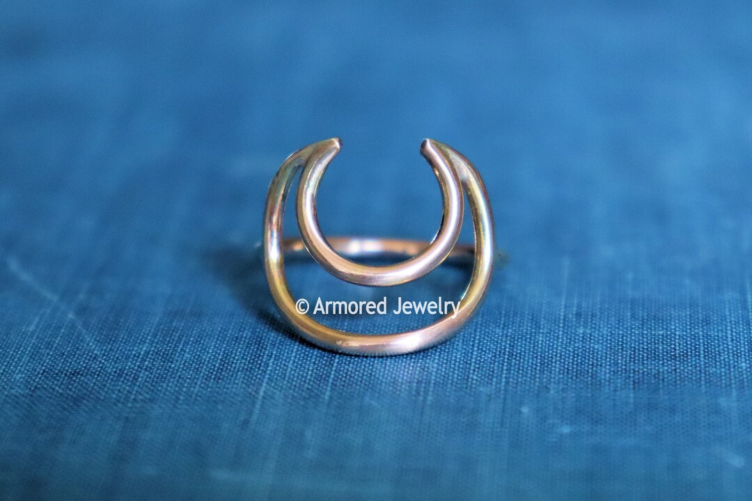 Gold Filled Moon Ring, Gold Moon Jewelry, Crescent Moon Ring, Yellow or ...