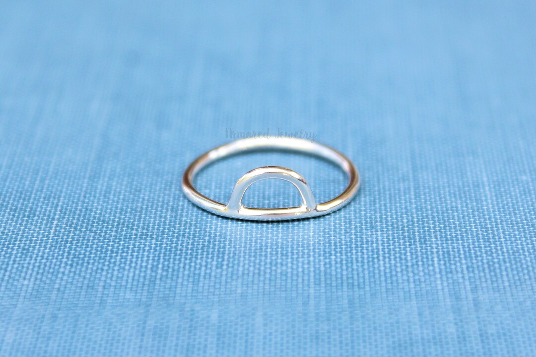 Sunrise Ring, Sterling Silver Sun Ring, Layering Rings, Midi Ring ...