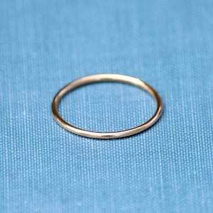 Skinny Yellow Gold Ring, Stacker Ring, Layering Rings, Stacking Ring ...