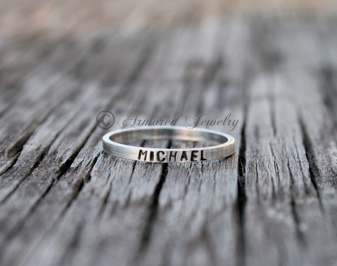 Personalized Sterling Silver Stackable Rings Layering Rings - Etsy