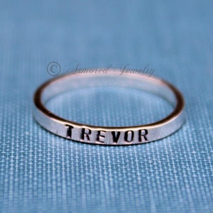 Personalized Sterling Silver Stackable Rings Layering Rings - Etsy