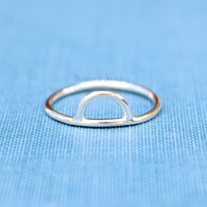Sunrise Ring, Sterling Silver Sun Ring, Layering Rings, Midi Ring ...