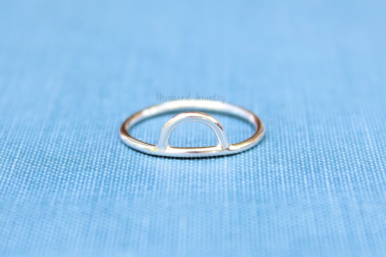 Sunrise Ring, Sterling Silver Sun Ring, Layering Rings, Midi Ring ...