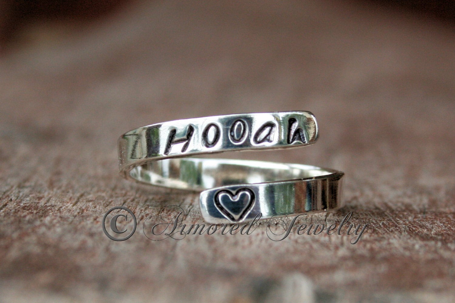 Personalized Wrap Ring Sterling Silver Custom Ring Military - Etsy