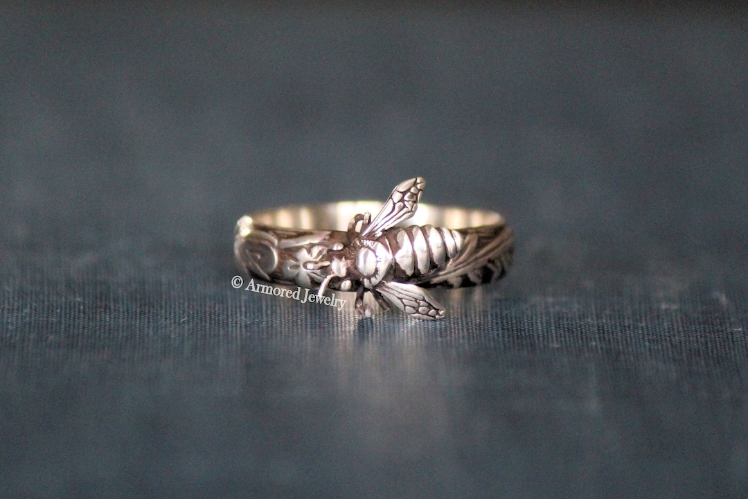 Sterling Silver Honey Bee Ring, Silver Bee Ring, Honey Bee Jewelry ...
