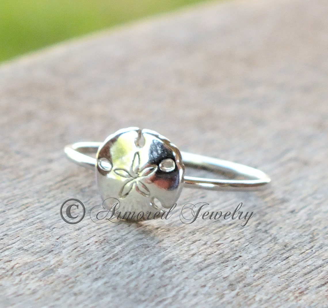 Sand Dollar Ring Sanddollar Sterling Silver Beach Living - Etsy