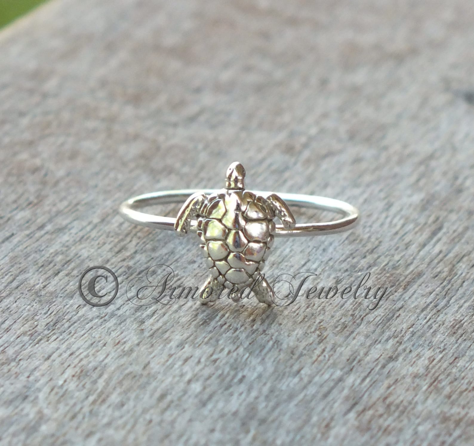 Seaturtle Sea Turtle Ring Sterling silver Ring Ocean | Etsy