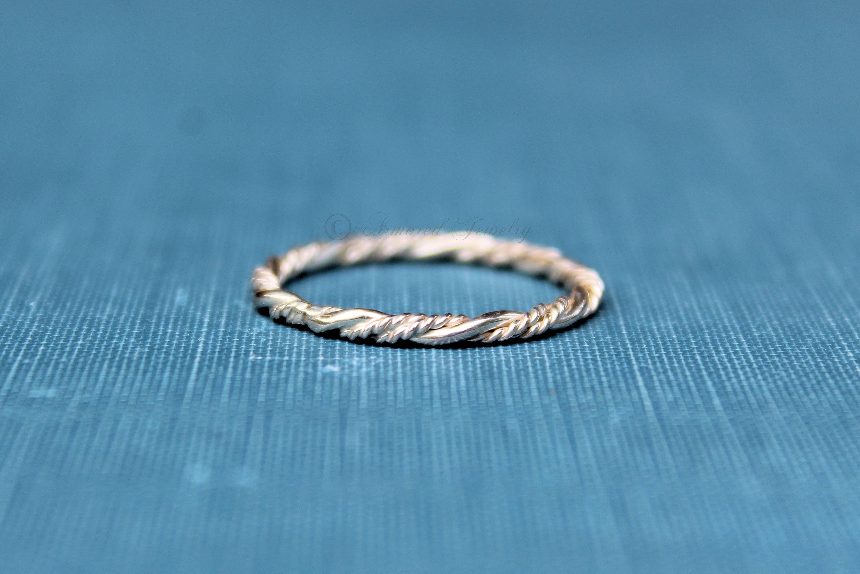 Braided Rope Ring Stacking Ring Layering Sterling Silver - Etsy