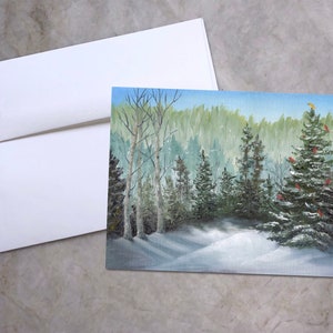 Holiday Winter Forest Card Set - Etsy