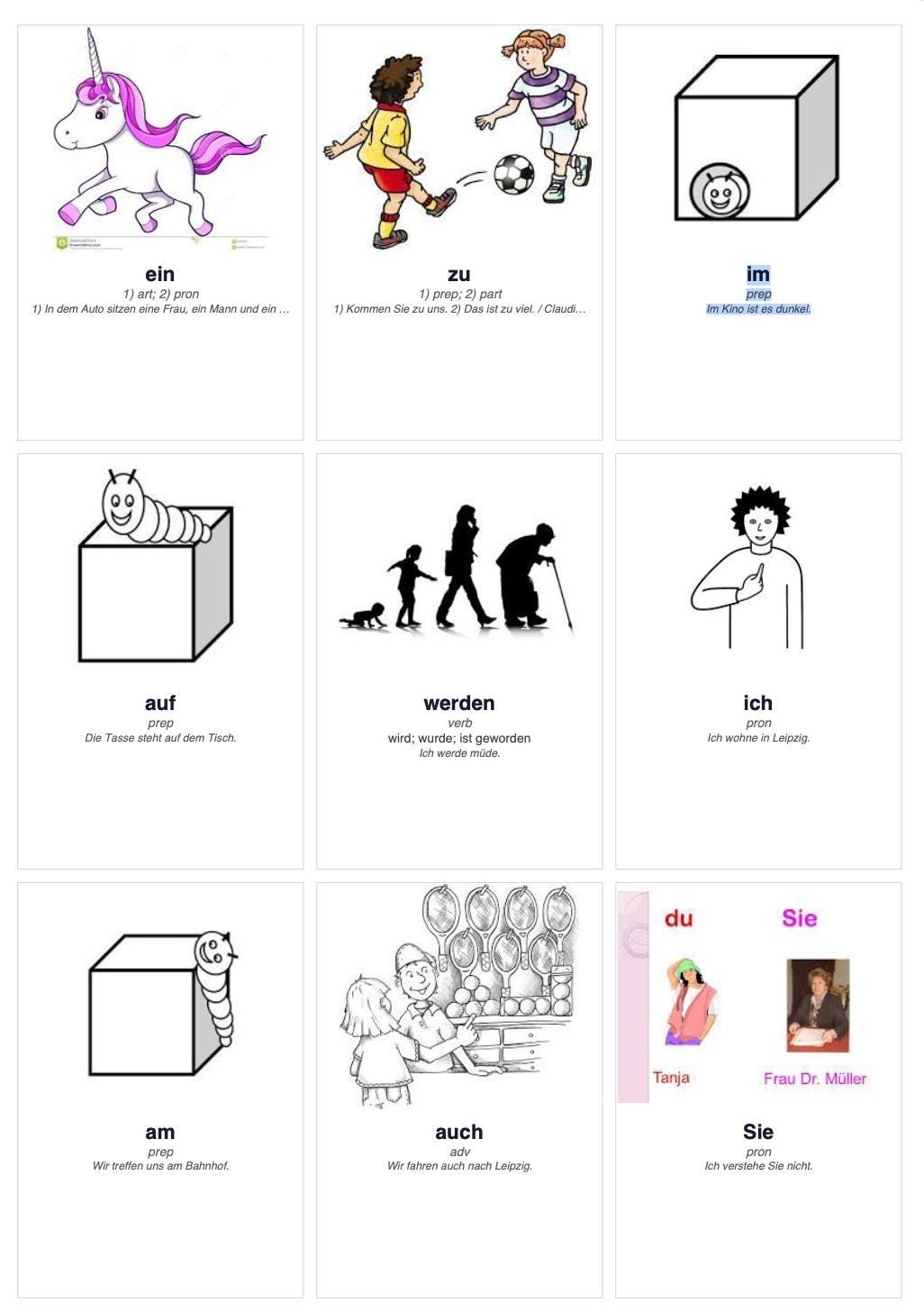 German Flashcards A1–C1 | 4000+ Words With Examples & Images | English ...