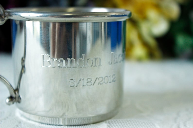 Personalized Pewter Baby Cup Engraved New Baby Gift | Etsy