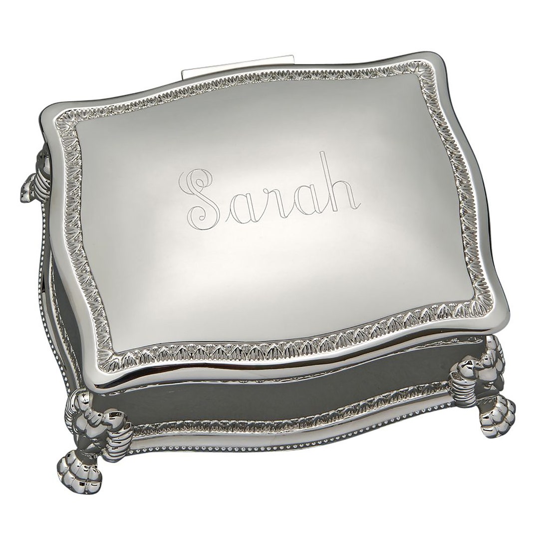 Personalized Jewelry Box, Figaro Design, Monogrammed Jewellery Box ...