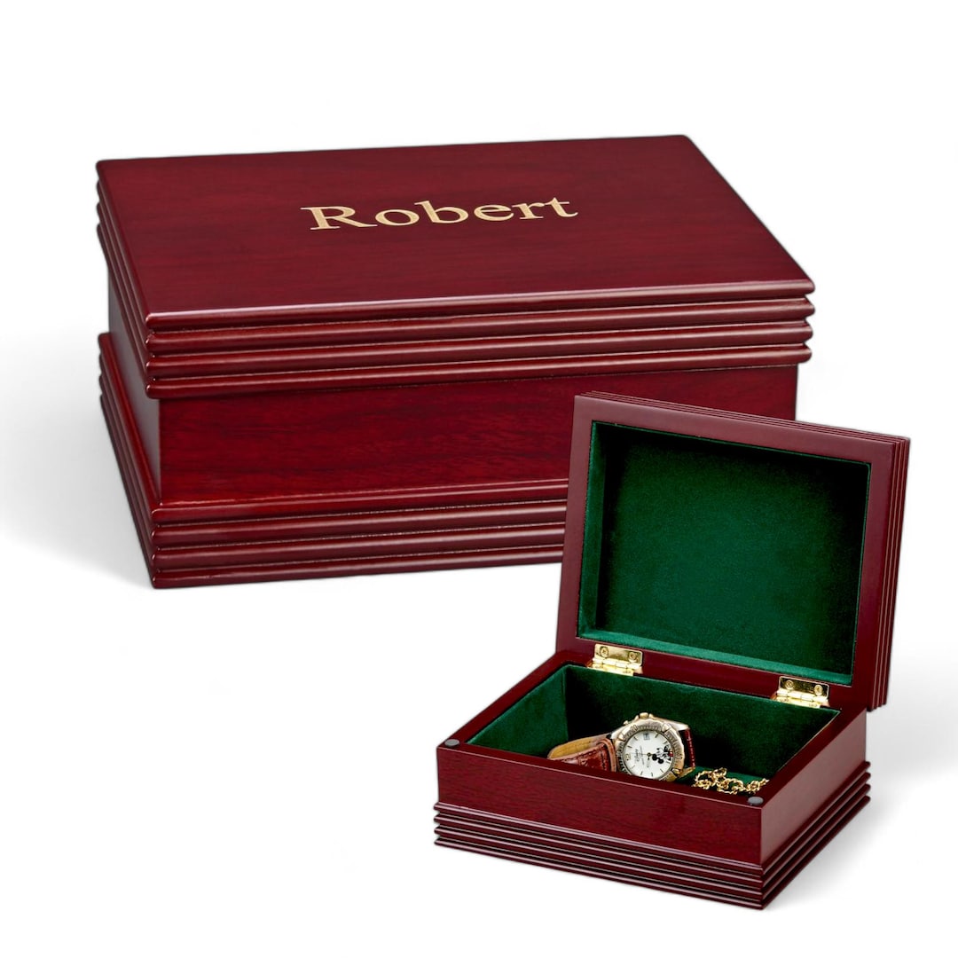 Custom Keepsake Box, Personalized Wooden Box With Hinged Lid, Wedding ...
