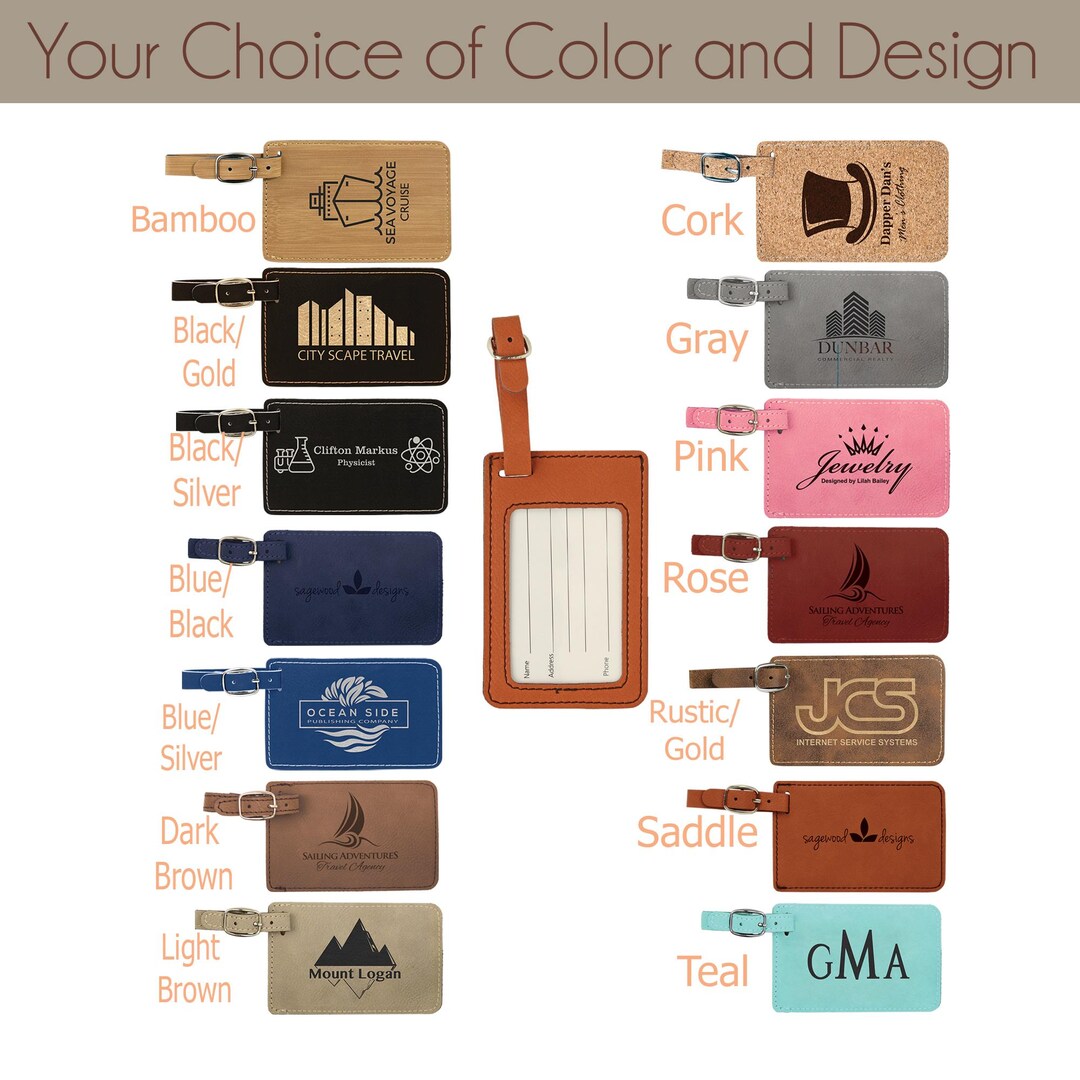 Engraved Luggage Tag, Travel Essentials, Luggage Tags for Suitcases ...