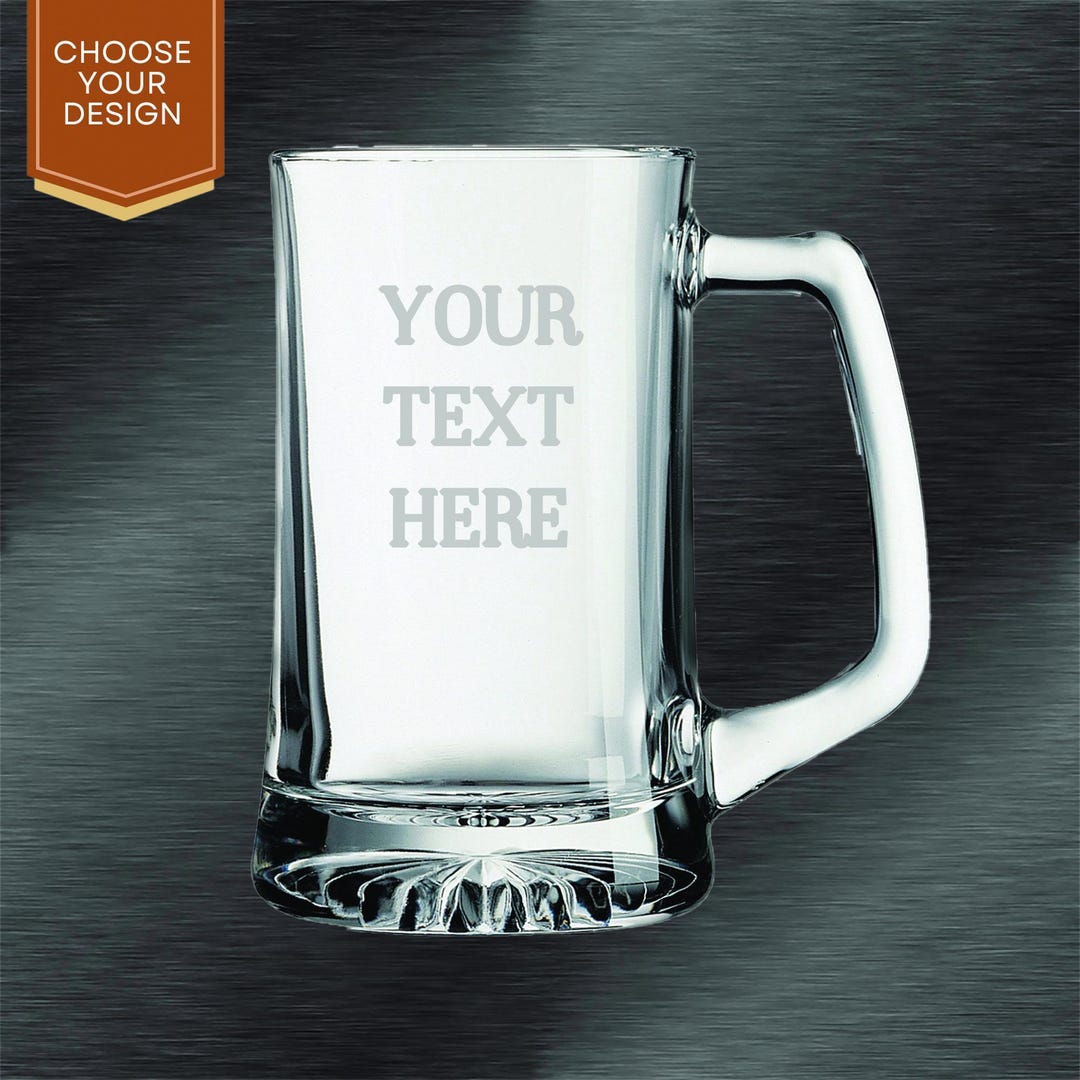 Personalized Beer Steins With Handles, Customized Beer Gifts for Men ...