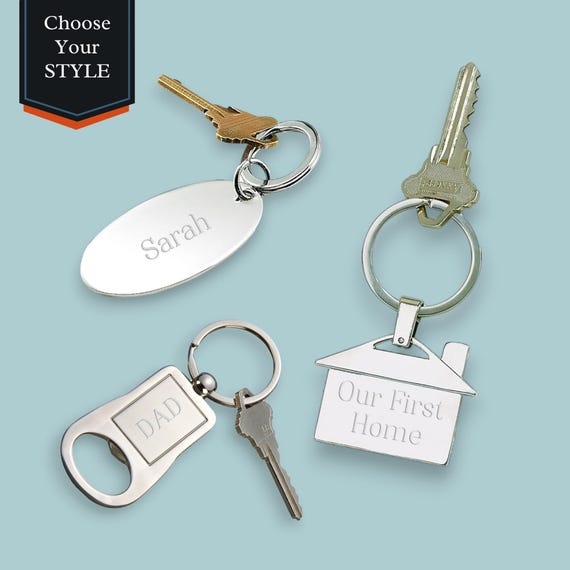 Personalized Keychain Metal Custom Keychain Cool Keychains Name Keychain Customized Keychain Customizable Gifts Engraved Gifts Etsy