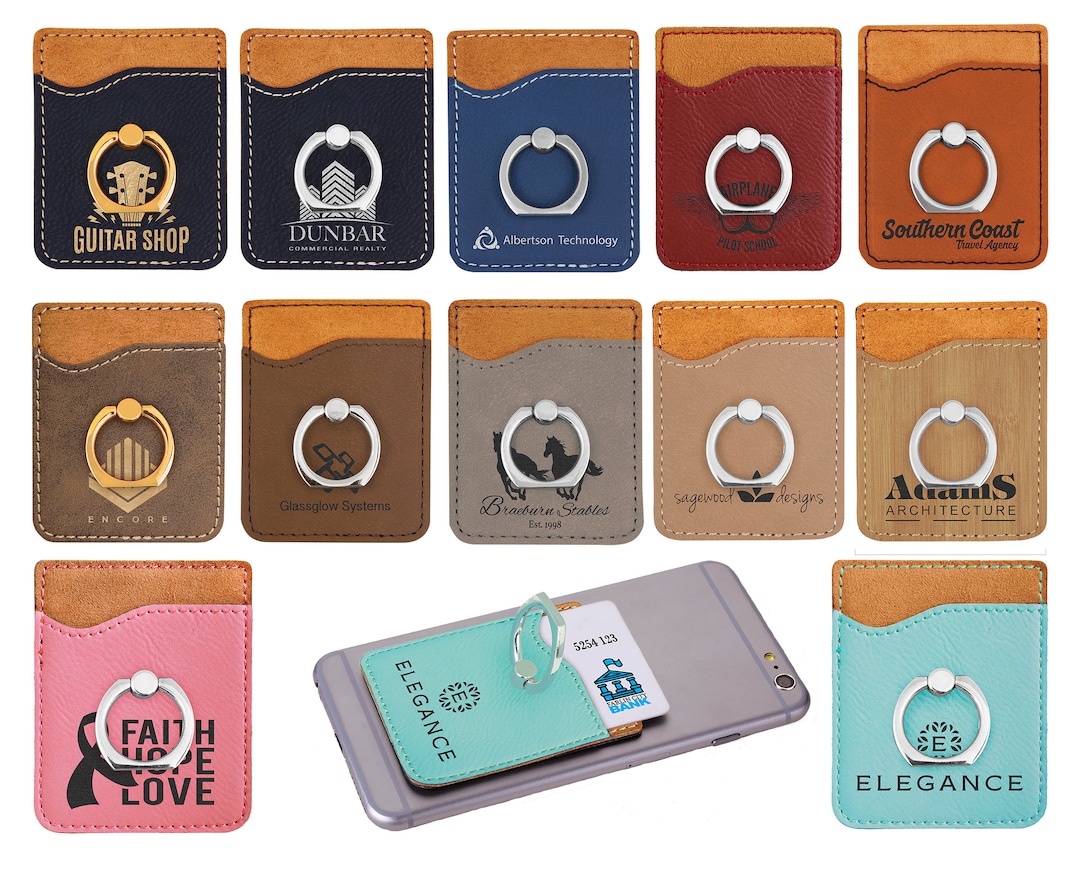 Personalized Cell Phone Credit Card Holder Stick on Wallet - Etsy