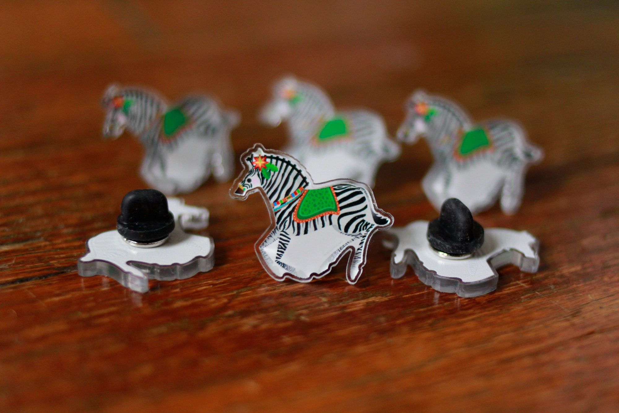 Zebra Acrylic Pin by Candice of Piq Design - Etsy