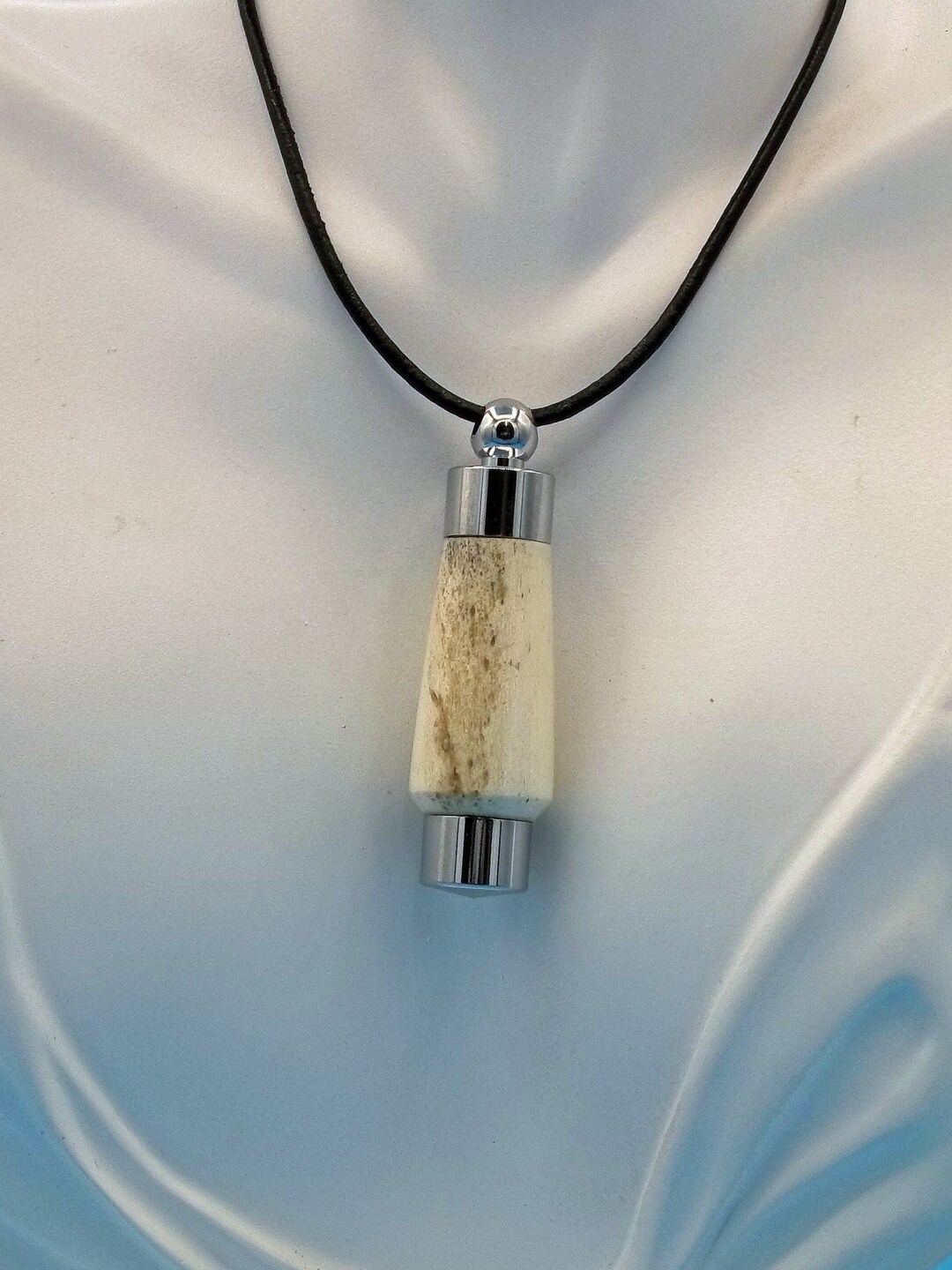 Deer Antler Artistic Hand Turned Keepsake Pendant, Ashes Necklace ...