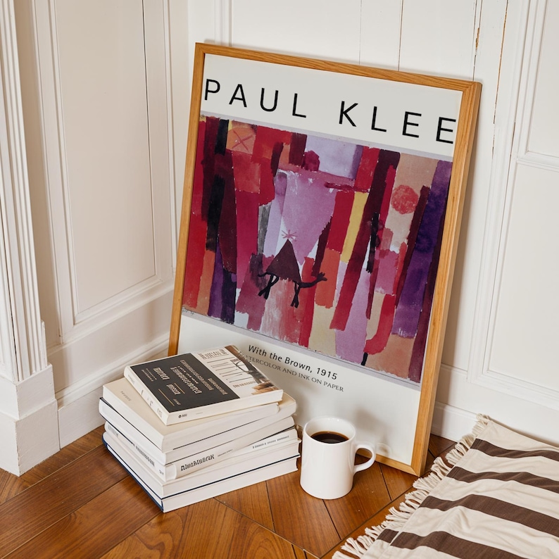 Paul Klee With the Brown Print – 1915 Red Purple Abstract Expressionist ...