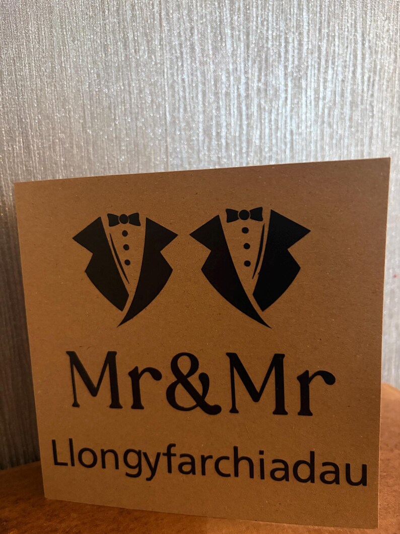 Personalised Welsh Mr & Mr Wedding Card | Llongyfarchiadau | Same Sex ...