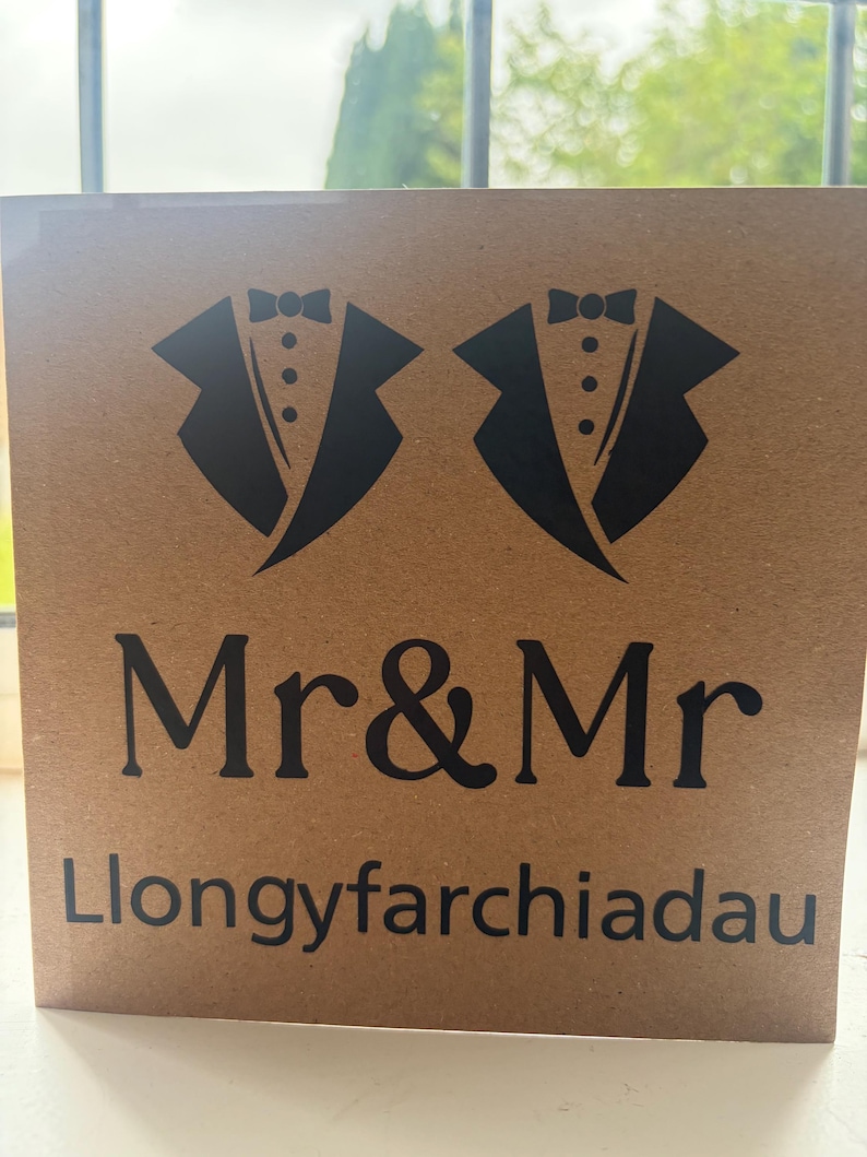 Personalised Welsh Mr & Mr Wedding Card | Llongyfarchiadau | Same Sex ...