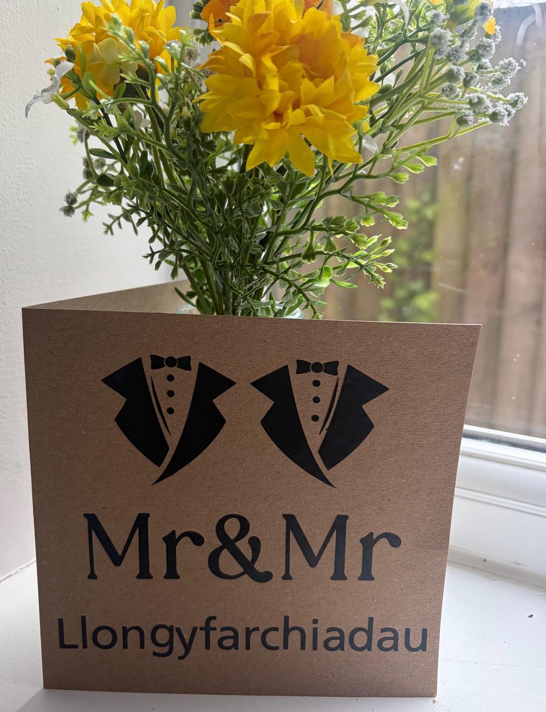 Personalised Welsh Mr & Mr Wedding Card | Llongyfarchiadau | Same Sex ...