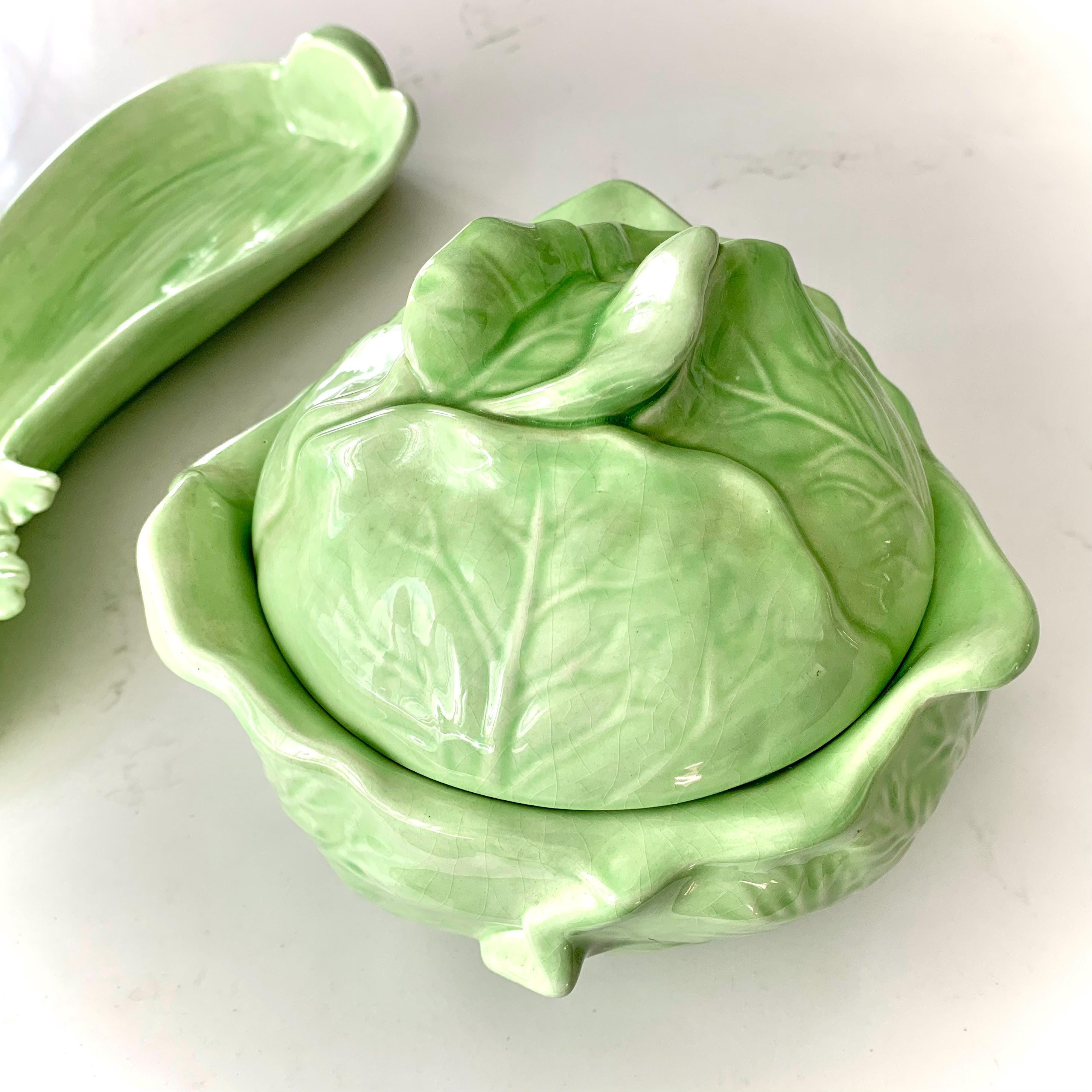 Vintage Cabbage Ware Serving Dishes Ceramic Cabbage Lidded Tureen ...