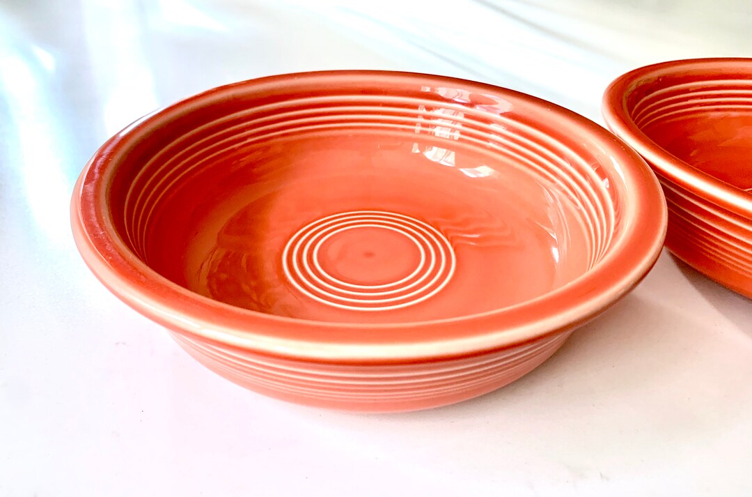 2 Fiestaware PERSIMMON Bowls Coupe Soup Cereal Medium Bowls 6 7/8 ...