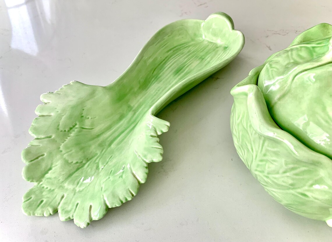 Vintage Cabbage Ware Serving Dishes Ceramic Cabbage Lidded Tureen ...