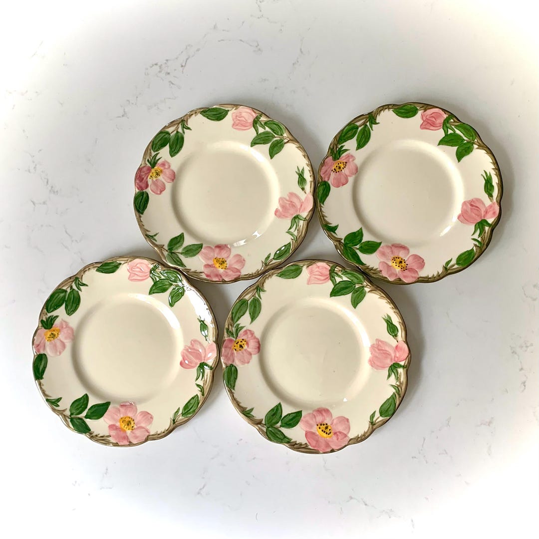 Set of 4 Franciscan Ware Desert Rose Bread & Butter Plates 1949-53 Era ...