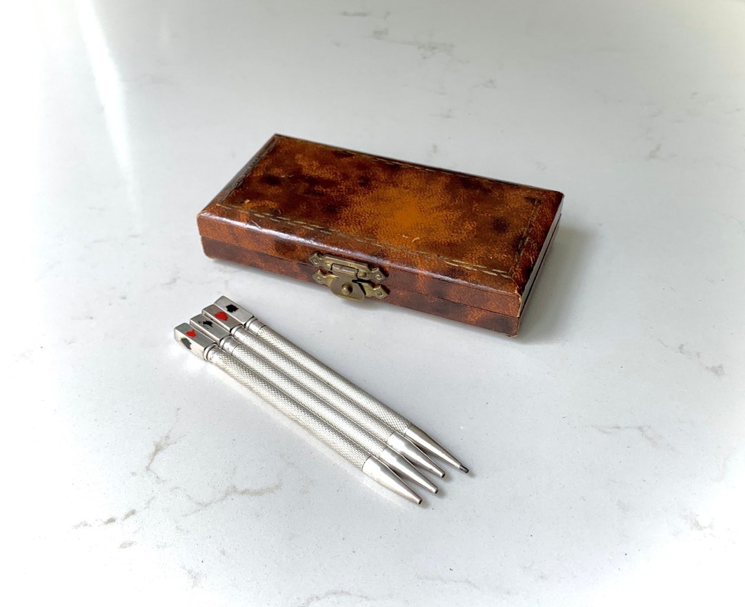 Vintage Art Deco Sterling Silver Bridge Pencils Set - 1930s Card Game ...
