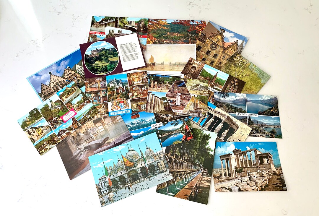 Lot of 19 Vintage Postcards 1970's Era Europe: Germany, St. Moritz ...