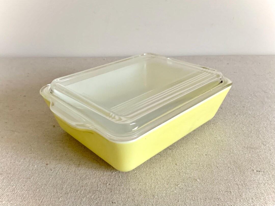 1950's Era Pyrex Yellow Lidded Casserole Dish Vintage 503-C Ridged ...