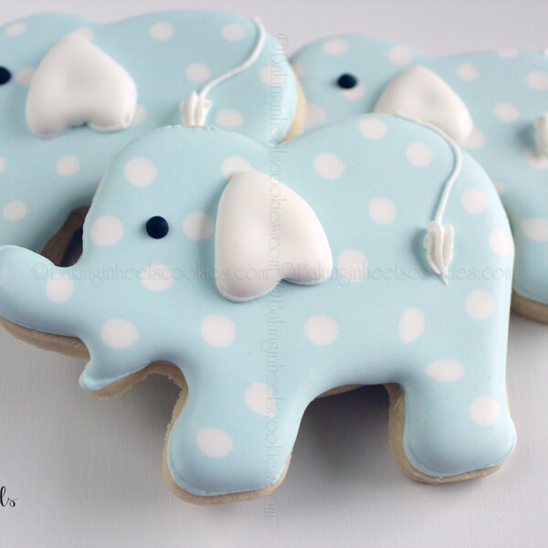 Elephant Baby Shower Cookies - Etsy