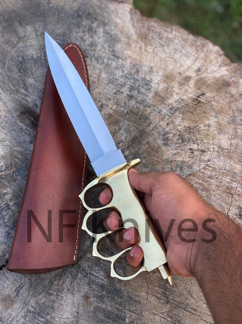 Hand Forged Carbon Steel Bowie Knife With Leather Sheath - Etsy