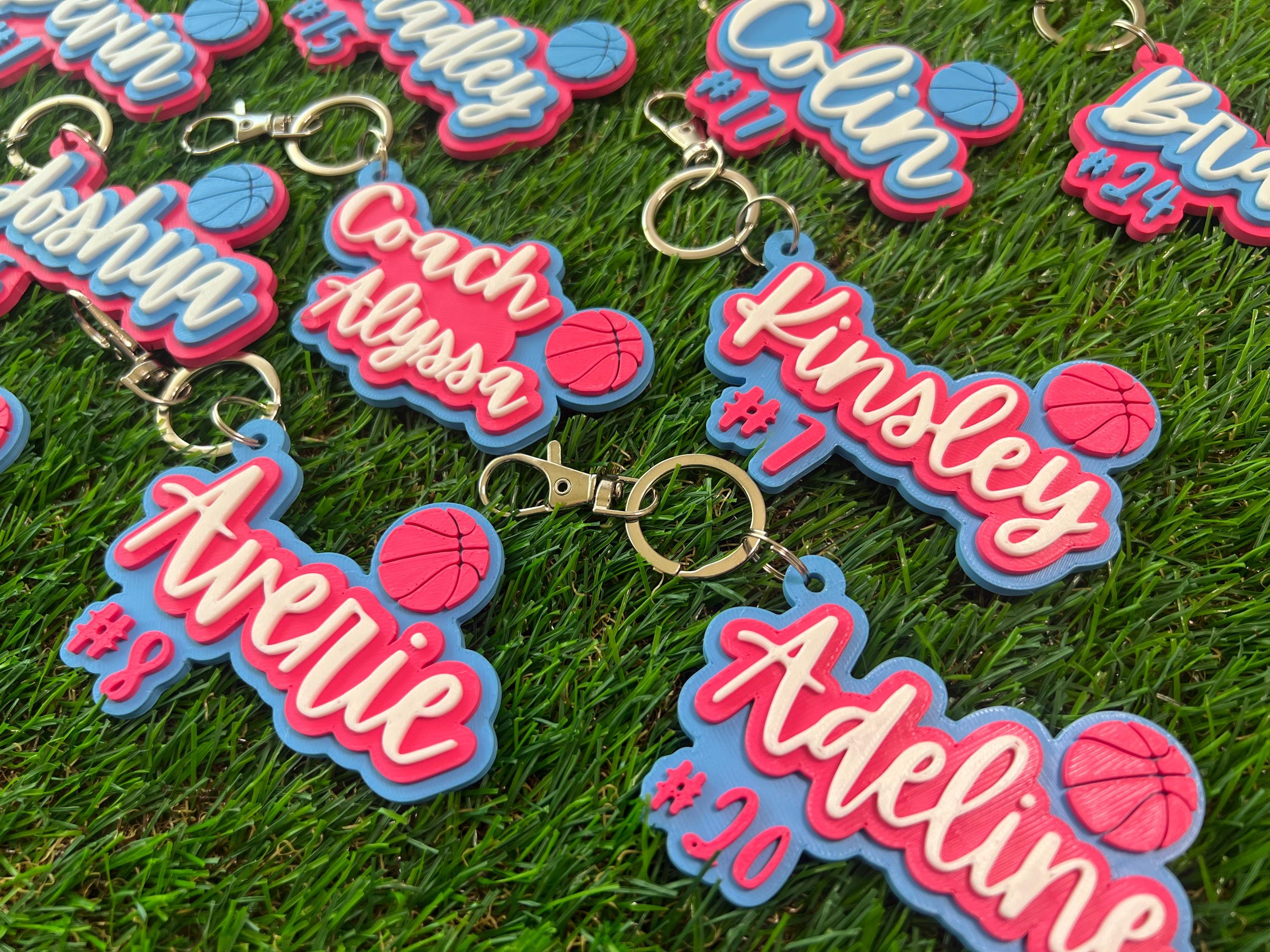 Personalized 3D Basketball Bag Tag – Custom Name & Optional Number in 3 ...