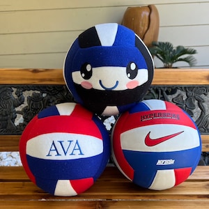 Personalized Fleece Volleyball Plush Pillow: Tricolor Stuffed ...