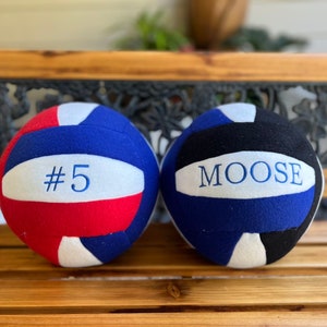 Personalized Fleece Volleyball Plush Pillow: Tricolor Stuffed ...
