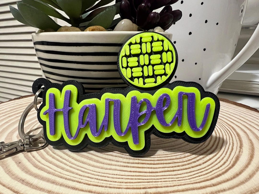 Personalized 3D Kickball / Dogeball Bag Tag Keychain – Custom Name ...