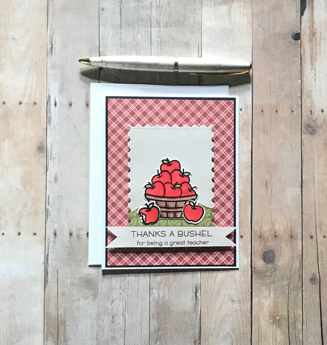 Teacher Apple Card Teacher Gifts Thank You Teacher Card - Etsy