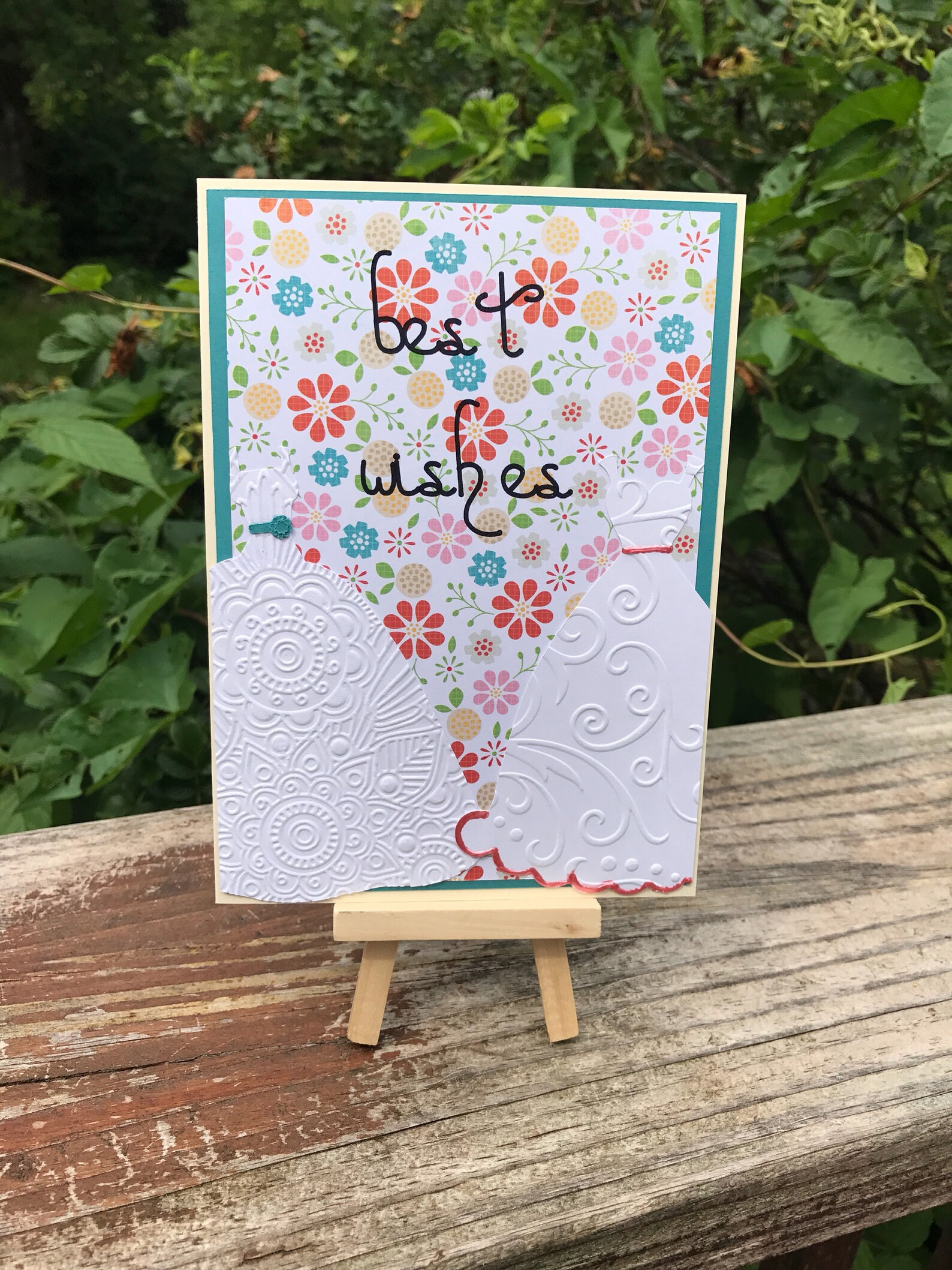 Bride & Bride Card Handmade Wedding Card Best Wishes Card | Etsy