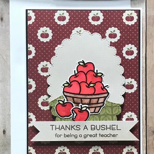 Teacher Apple Card Teacher Gifts Thank You Teacher Card - Etsy