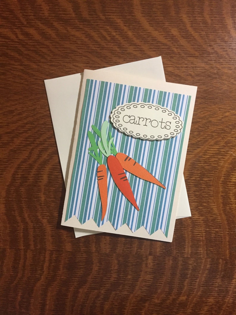 Carrot Greeting Card, Vegetable Harvest Card, Carrots Vegetable Art ...