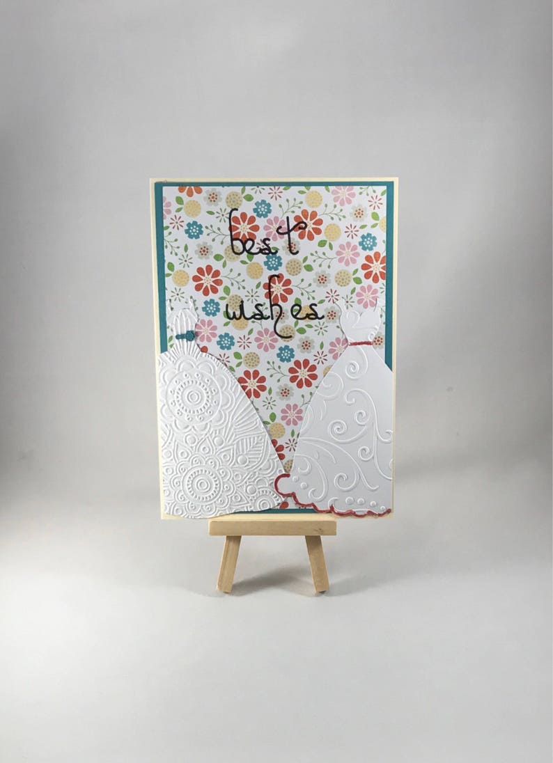 Bride & Bride Card Handmade Wedding Card Best Wishes Card | Etsy