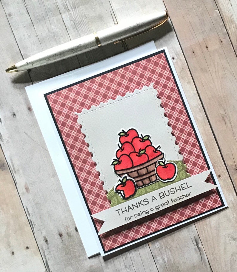 Teacher Apple Card Teacher Gifts Thank You Teacher Card | Etsy